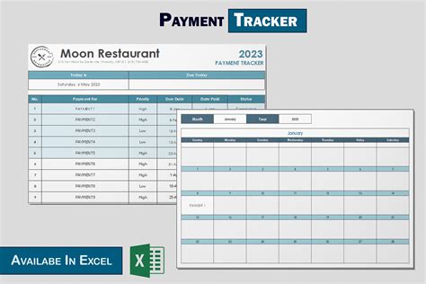 Payment Tracker Template Etsy