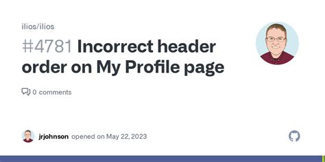 incorrect header order on my profile page · issue 4781 · ilios ilios