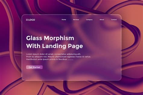 Premium Psd Glass Morphism With Abstract Fluid Background With