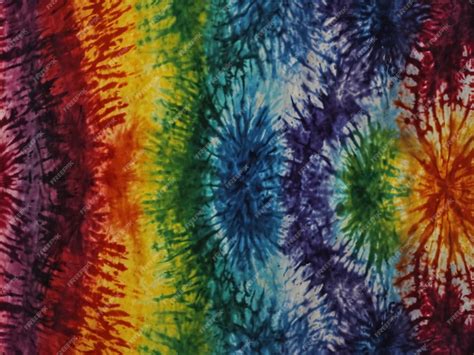 Tie Dye Pattern Hand Dyed On Cotton Fabric Premium Ai Generated Image