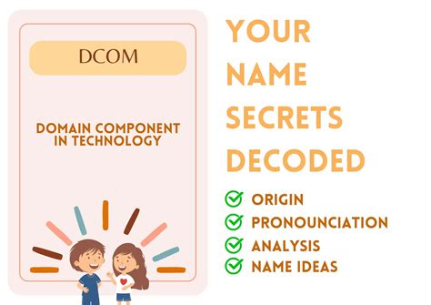 Dcom Name Meaning And Pronunciation