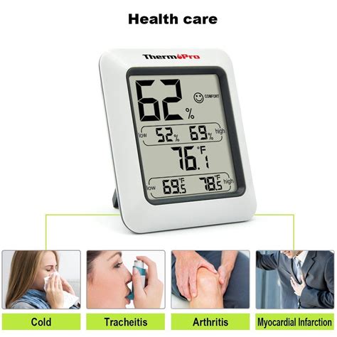 Thermopro Tp50 Room Thermometer Digital Indoor Hygrometer Monitor Artofit