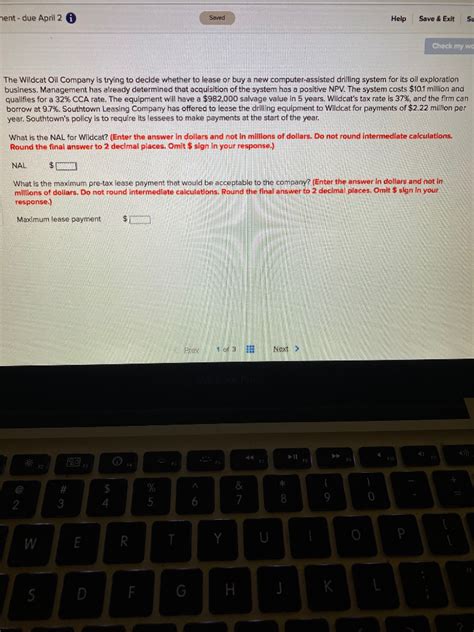 Solved Ment Due April 20 Saved Help Save And Exit Su Check