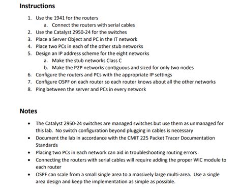 Solved Packet Tracer Lab Ospf Topology Objectives