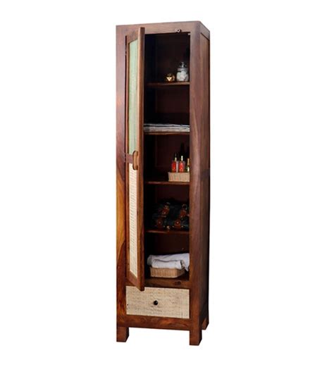 Buy Noric Single Door Wardrobe In Teak Finish By Fabuliv Online 1 Door Wardrobes Wardrobes