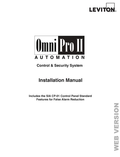 Leviton Omnipro Ii Installation Manual Pdf Download Manualslib