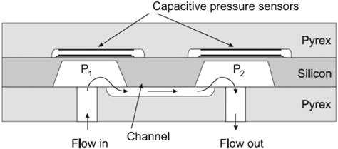Differential Pressure Flow Rate Sensor With Capacitive Readouts 55 Download Scientific Diagram