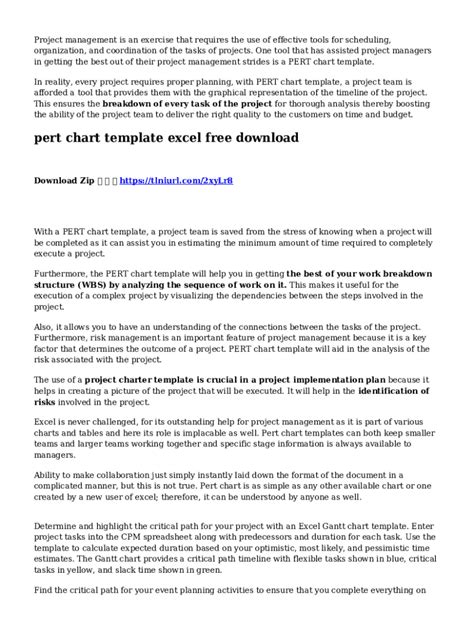 Fillable Online Pert Chart Template Excel Free Download Fax Email Print Pdffiller