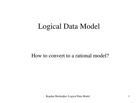 PPT Logical Data Model PowerPoint Presentation Free Download ID 5137489