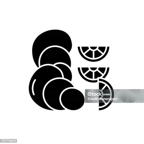 굴 블랙 아이콘 고립 된 배경에 로그인 벡터 굴 개념 기호 그림 가리비에 대한 스톡 벡터 아트 및 기타 이미지 가리비 갑각류 개념 Istock