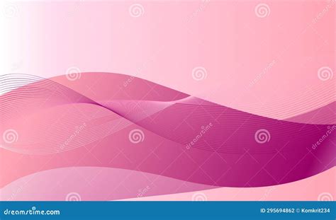 Pink Lines Wave Curves With Soft Gradient Abstract Background Stock Illustration Illustration