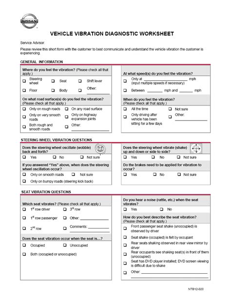 Automotive Diagnostic Worksheet Automotive Math Worksheets