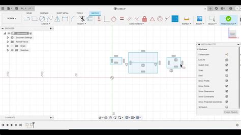 Sketch Symmetry Constraint In Fusion 360 In Hindi Youtube