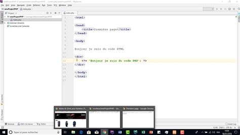Cours 2 Integrer Du Code Php Dans Du Html Final Youtube