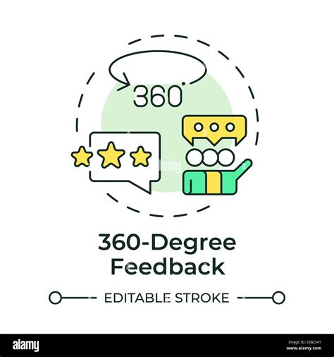 360 Degree Feedback Multi Color Concept Icon Stock Vector Image And Art Alamy