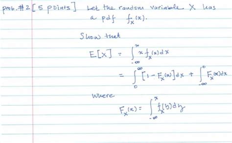 Solved Prob 2 2 5 Points Let The Random Variable X Has