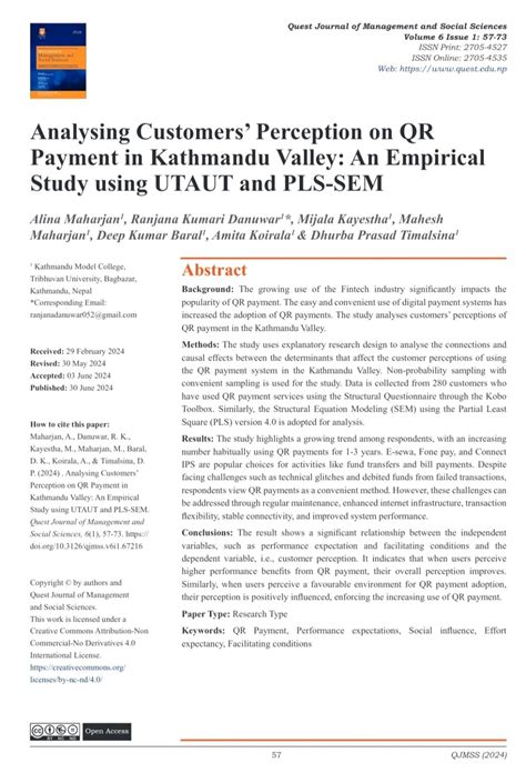 Ranjana Kumari Danuwar On Linkedin Happy To Share The Latest Paper On Customers Perception Of