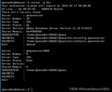 Linux安装南大通用数据库 Gbase 8s V8 Oceanwaves 博客园