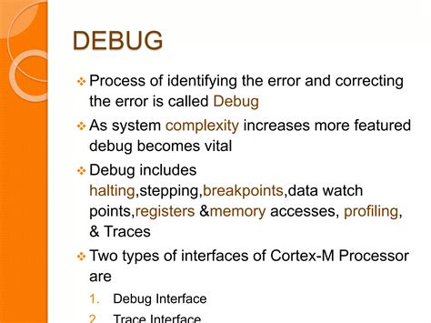 Presentation On Scbdebugreset Of Arm Cortex Processor Pptx