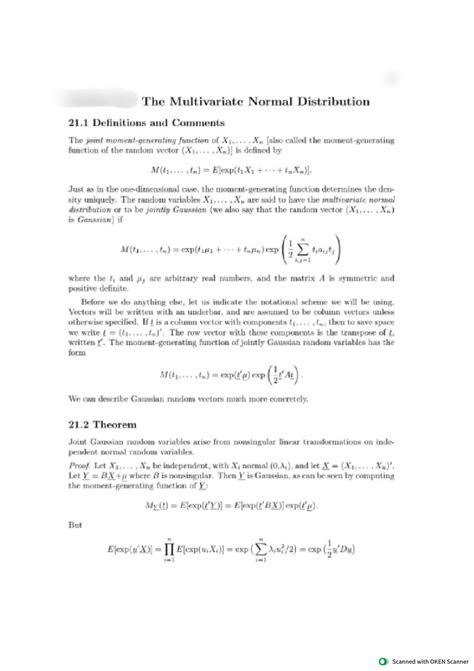 Multivariate And Bivariate Normal Distribution Probability And Statistics Studocu
