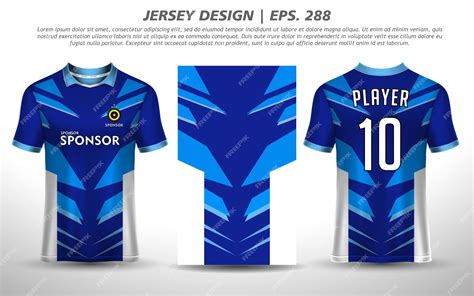 승화 스포츠 T 셔츠 디자인을 위한 축구 유니폼 디자인 프리미엄 무료 벡터 컬렉션 프리미엄 벡터