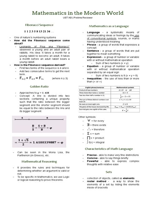 Mmw Reviewer Download Free Pdf Numbers Set Mathematics