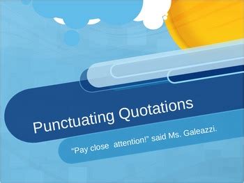 Punctuating Dialogue Quotation Marks By Rae Galeazzi TPT