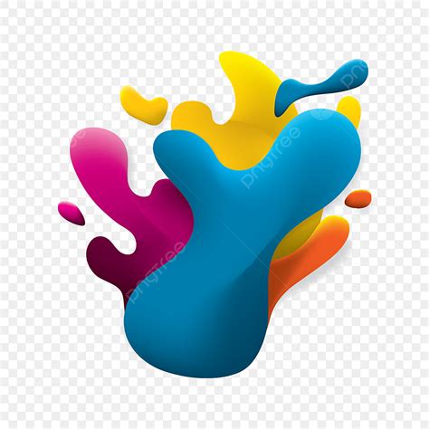 Abstract Shape Clipart Hd Png Colorful Abstract Fluid Shape Vector Illustration 3d Abstract