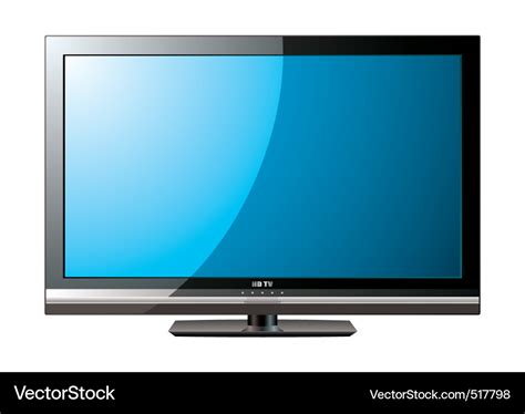 Modern Lcd Flat Blue Screen Royalty Free Vector Image