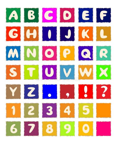 Alphabet On Square Stock Vector Illustration Of Cartoon 19195934