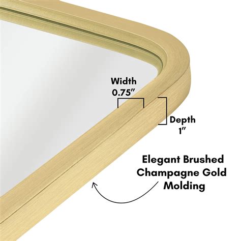 Roundamericanflat 24 Framed Square Gold Mirror With Rounded