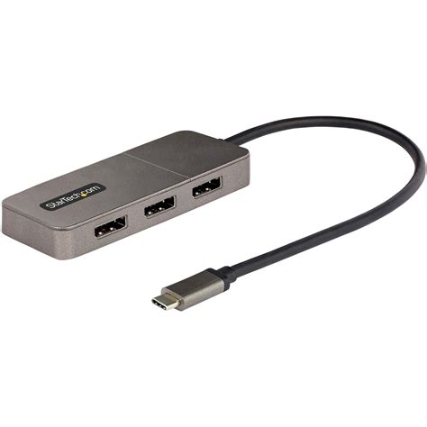 Startech Com Usb C To Triple Displayport Mst Hub 3x Dp 4k 60hz 1ft
