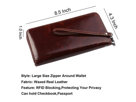 Lavemi Womens Rfid Blocking Leather Wallet