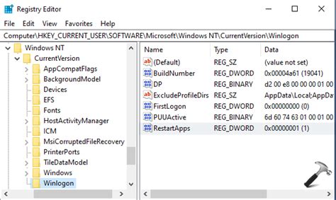 Automatically Restart Apps In Windows After Login