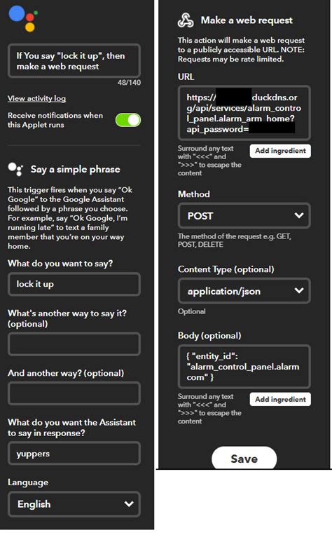 Need Help Troubleshooting Ifttt Setup Configuration Home Assistant Community