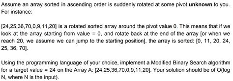 Solved Assume An Array Sorted In Ascending Order Is Chegg
