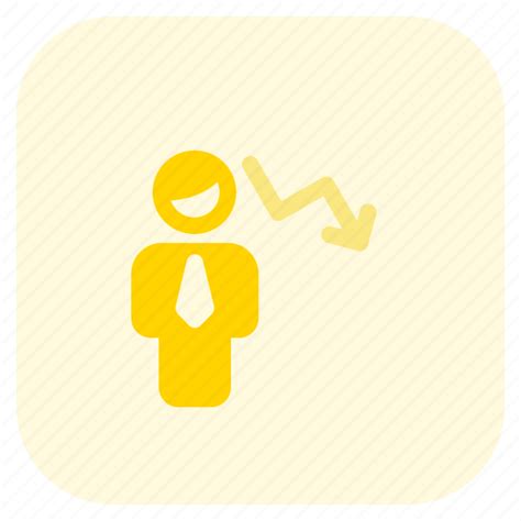 Decrease Down Graph Single User Icon Download On Iconfinder