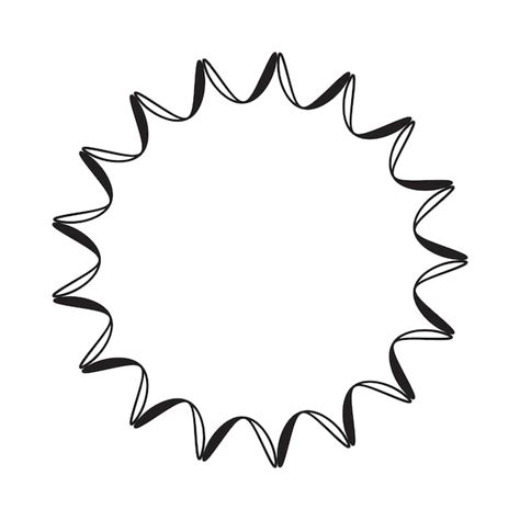 premium vector circle frame round border design shape icon for decorative vintage doodle
