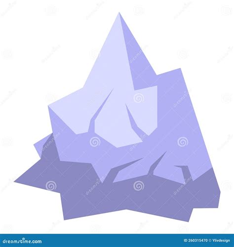 Glacier Iceberg Icon Isometric Vector North Risk Stock Illustration