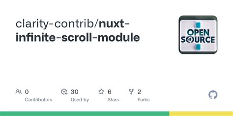 GitHub Clarity Contrib Nuxt Infinite Scroll Module