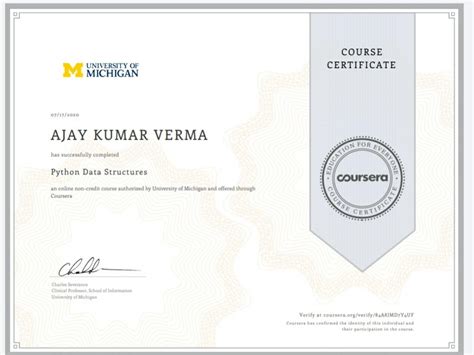 Ajay Kumar Verma On Linkedin Coursera Pythondatastructures