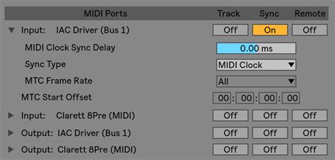 Synchronizing Live Via MIDI Ableton