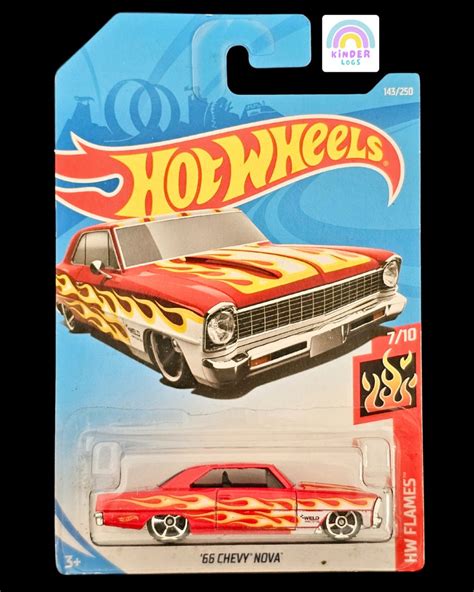 Hot Wheels 1966 Chevrolet Nova Flames 2019 Card Buy At Kinder Logs
