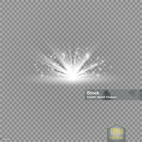 설정 합니다 빛나는 별 태양 입자와 하이라이트 효과로 스파크 색상 Bokeh 빛 반짝임과 장식 어두운 배경 투명 벡터 Eps10 광선에 대한 스톡 벡터 아트 및 기타 이미지