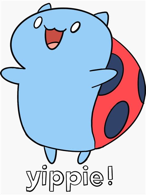 Cat Bug Yippie Sticker For Sale By Shaylanguyenart Redbubble