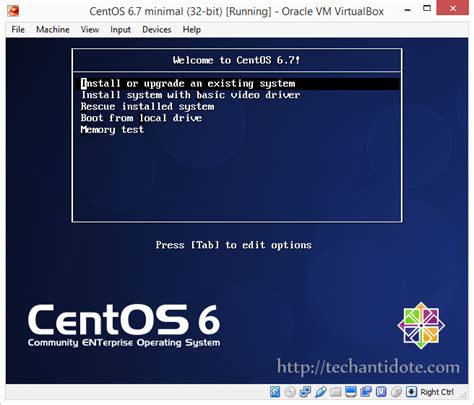 How To Install Centos 6 7 Minimal On Virtualbox Screenshots Tech