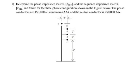 Solved Determine The Phase Impedance Matrix [zabc] And The