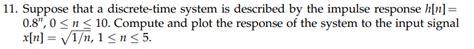 Solved A System Is Described By The Impulse Response Chegg