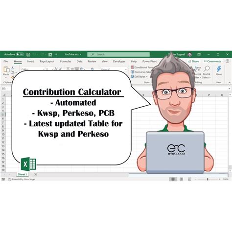 Contribution Calculator EPF SOCSO PCB Calculator PERKESO Calculator Excel Latest Full Version