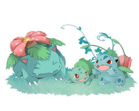 Venusaur Bulbasaur Y Ivysaur Pokemon Venusaur Pokemon Art Pokemon